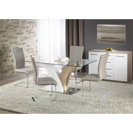 VILMER Glas Spisebord 160x90cm - Stilfuldt og Holdbart Design