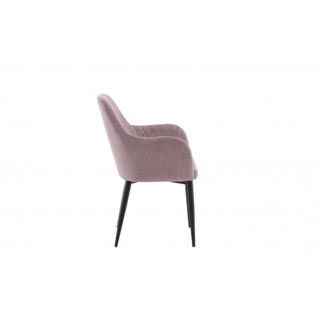 Komfort Stol i Lyserød Velour - Moderne Design