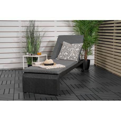 London Solseng - Sort Kunstig Rattan